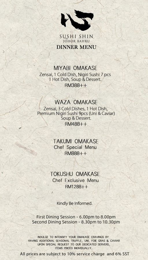 Home -Sushi Shin Johor bahru|omakase in Jb|sushi|japanese food